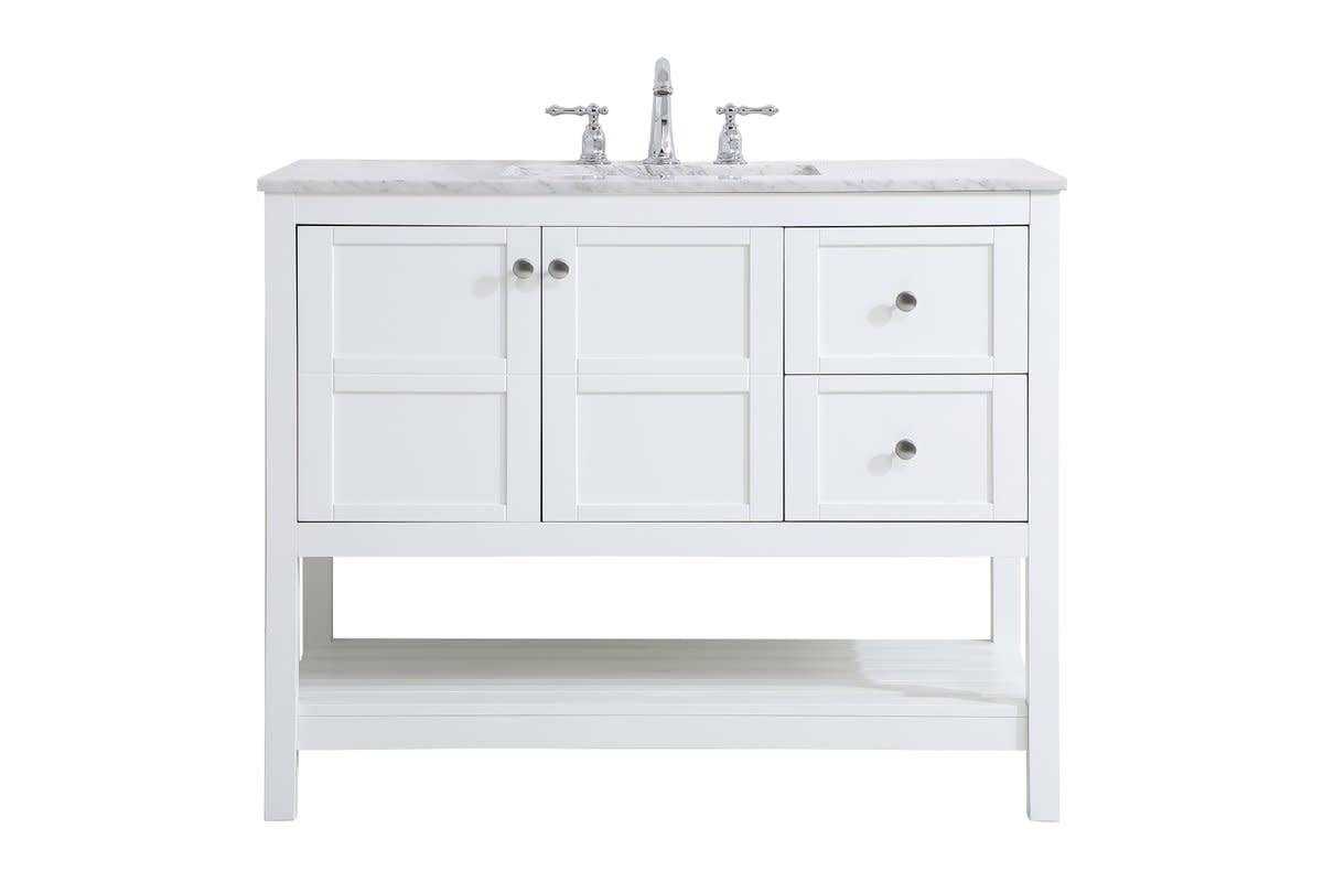 Elegant Lighting Vf16542 Thalen 42" Free Standing Single Basin Vanity ...