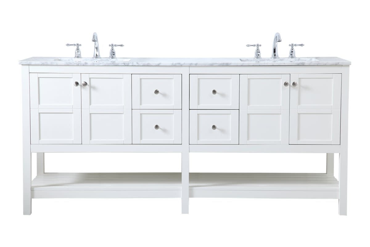 Elegant Lighting Vf16572d Thalen 72" Free Standing Double Basin Vanity ...