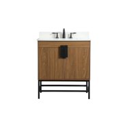 Elegant Decor Roman 30" Aluminum Alloy MDF Single Bathroom Vanity in ...