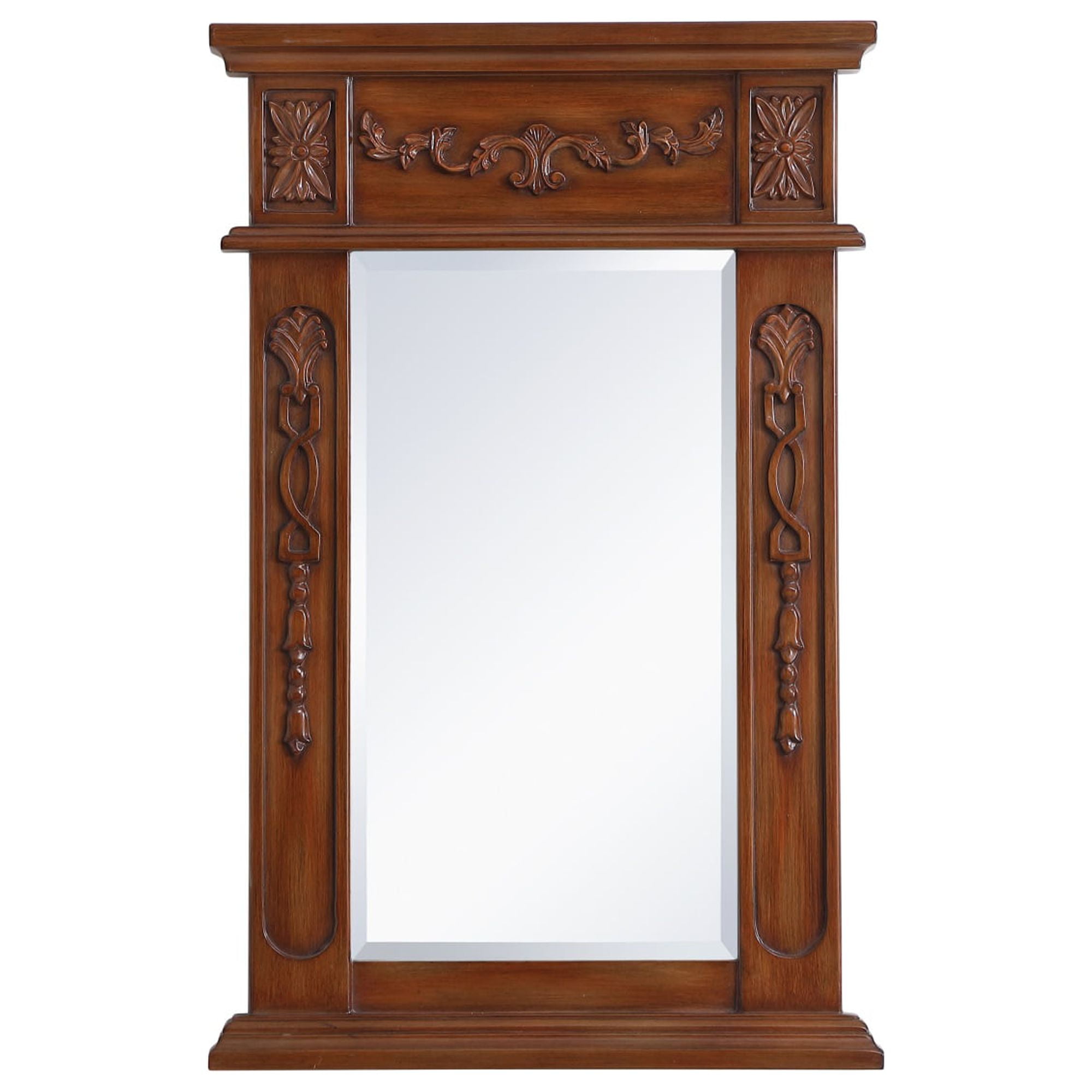 Elegant Lighting Vm11828 Lenora 18" W X 28" H Rectangular Wood Framed ...