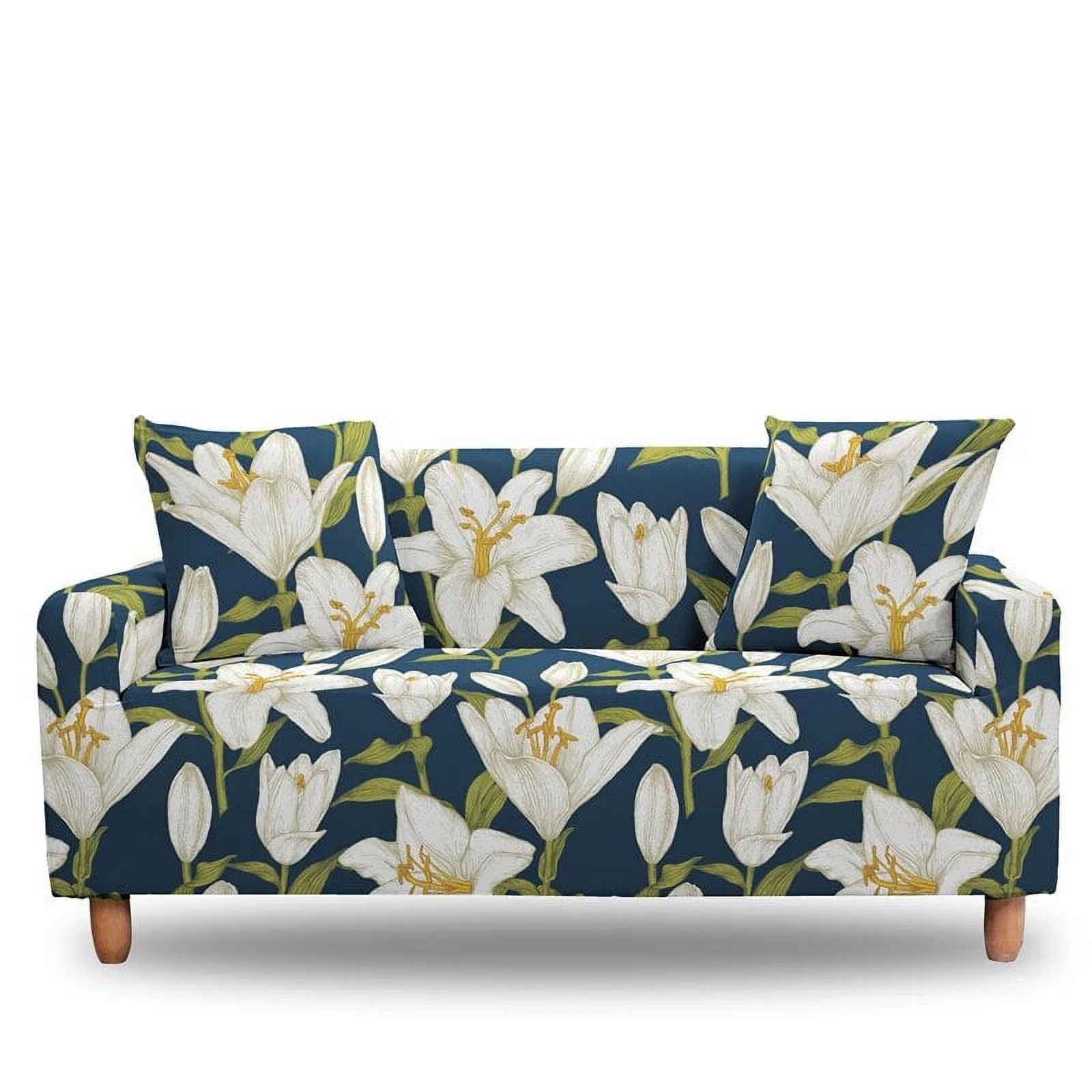 Elegant Lily Pattern Sofa Covers For Living Room Sectional 1/2/3/4 ...