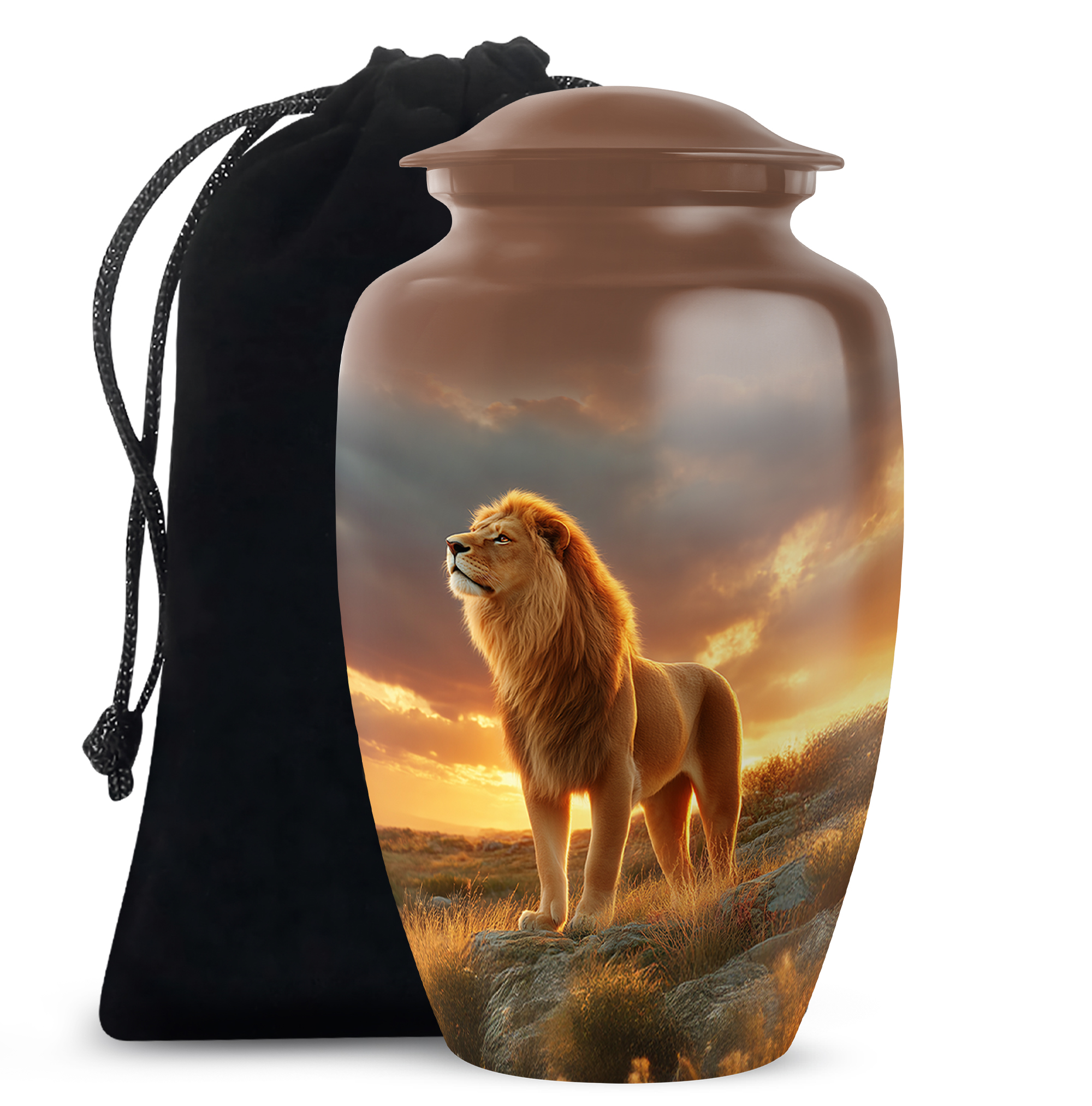 Elegant Lion Cremation Urn for Adult Female or Male Ashes, Lion Design ...
