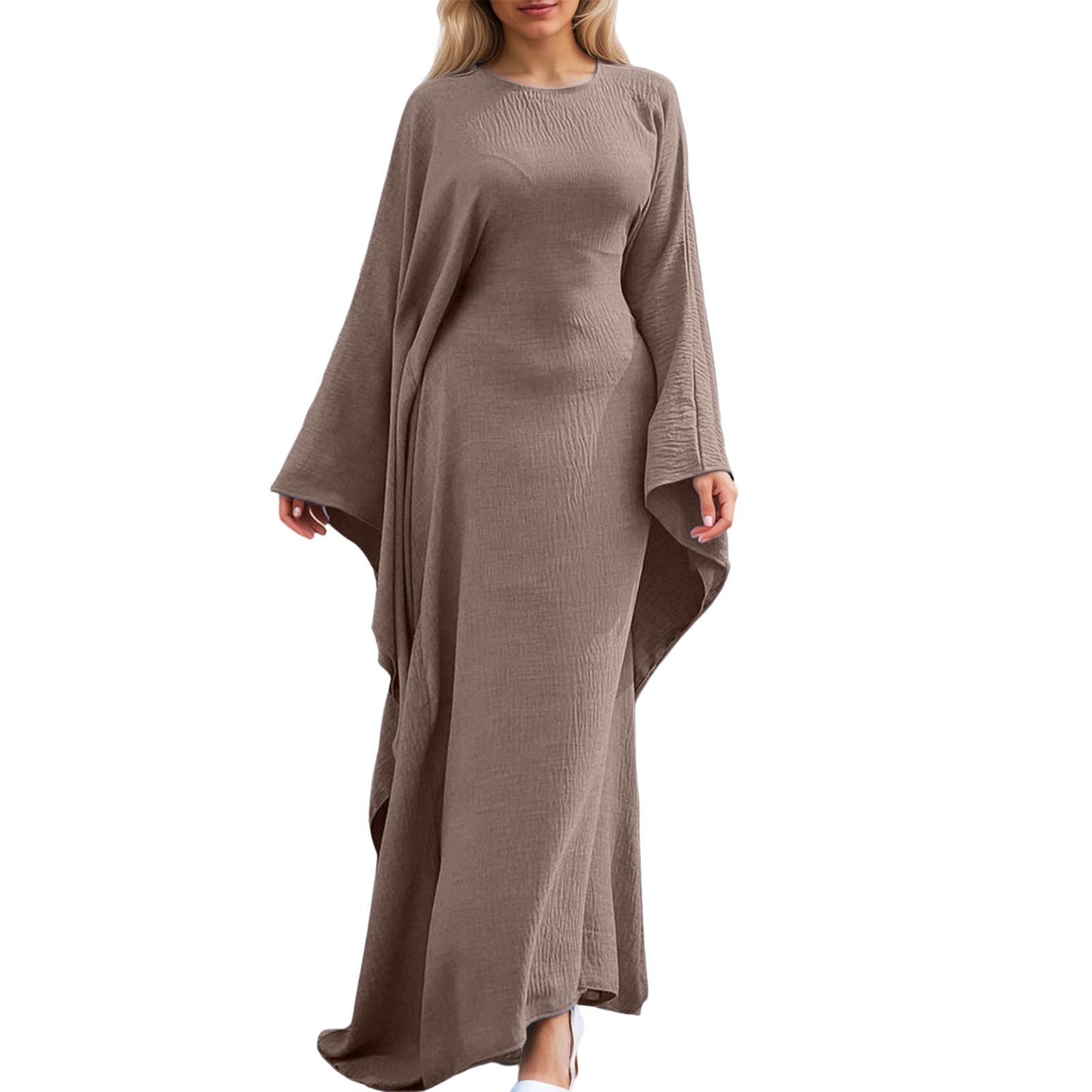 Elegant Long Sleeve Maxi Dress for Women, Flowy Comfortable Fabric ...
