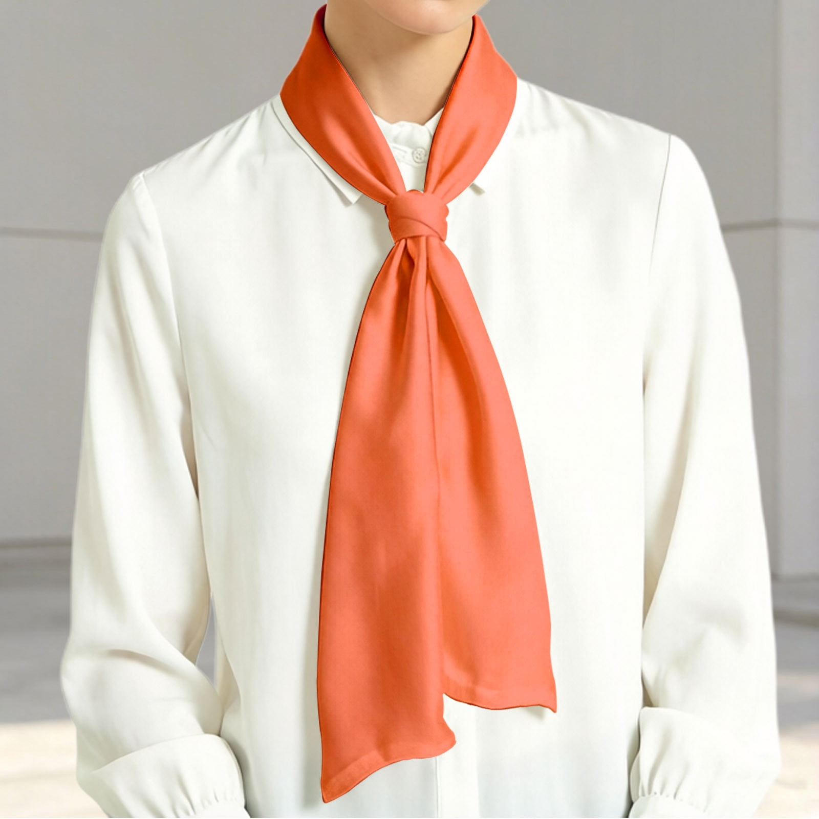 Elegant Long Solid Silk Scarf for Everyday Travel and Events with ...