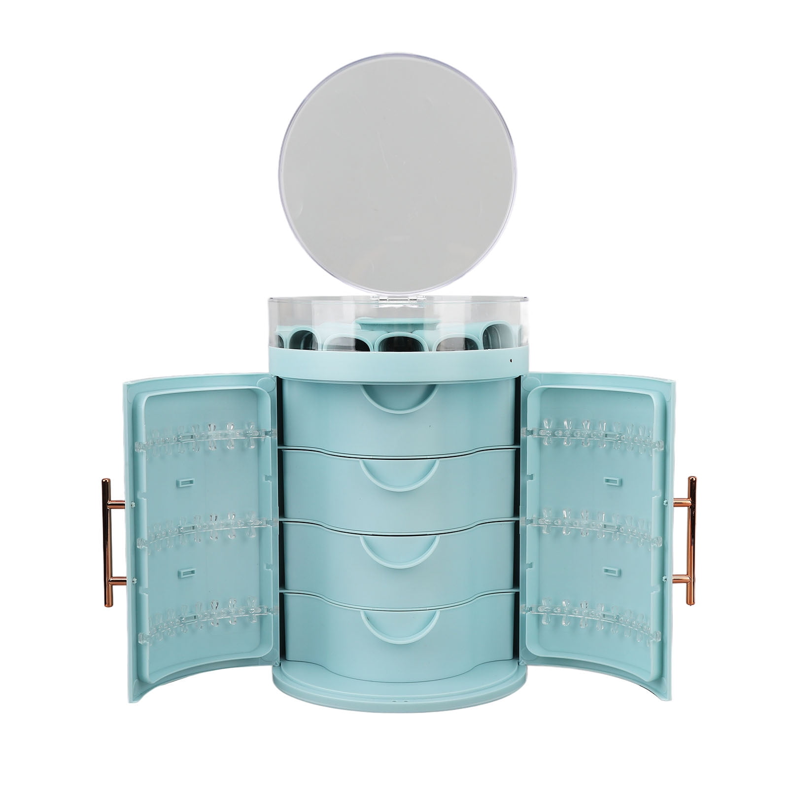 Elegant & Luxurious Style Glass Turquoise Jewelry Chest, Foldable ...