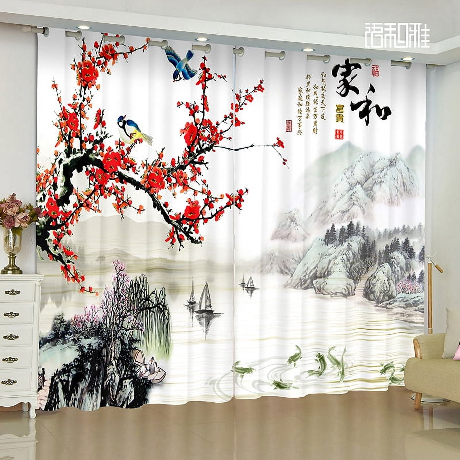 Elegant Luxury Room Chinese Style Landscape ration Print Advanced ...