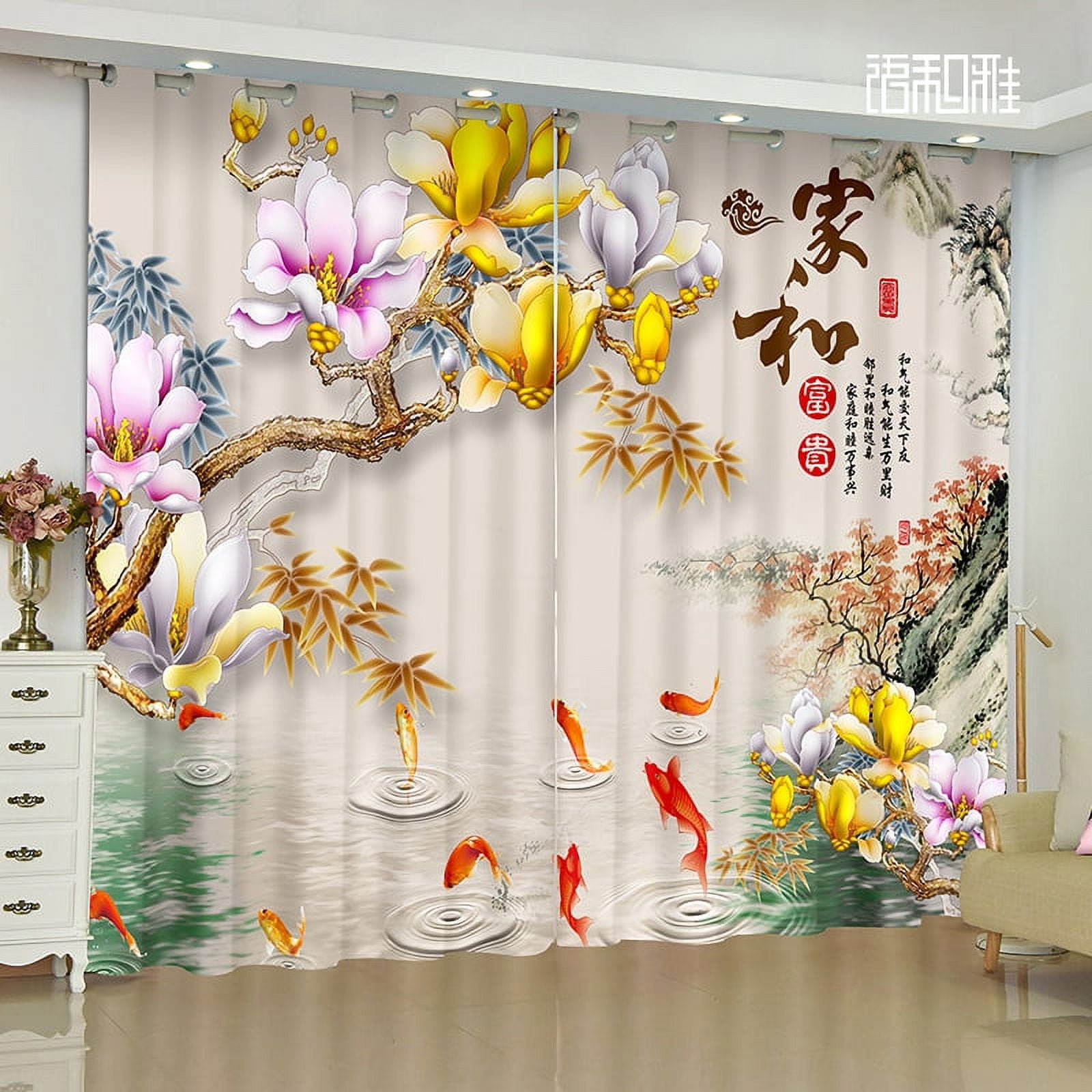 Elegant Luxury Room Chinese Style Landscape ration Print Advanced ...