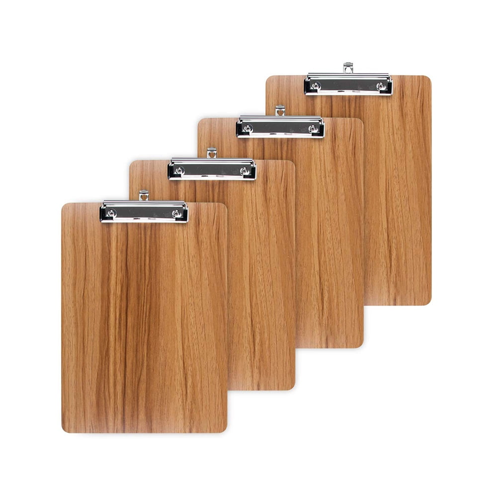 Elegant Luxury Wood Grain Clipboards Set Of 4, Flat Clip For Easy ...
