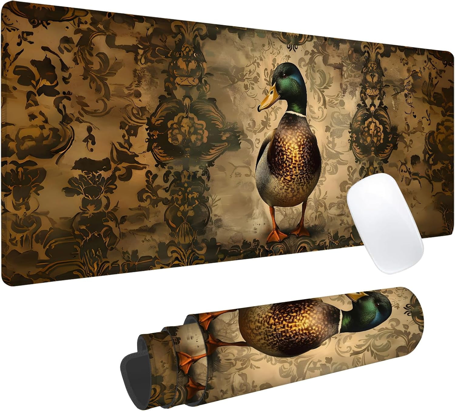 Elegant Mallard Duck Gaming Mouse Pad, Office Desk Mat, Anti-Slip ...