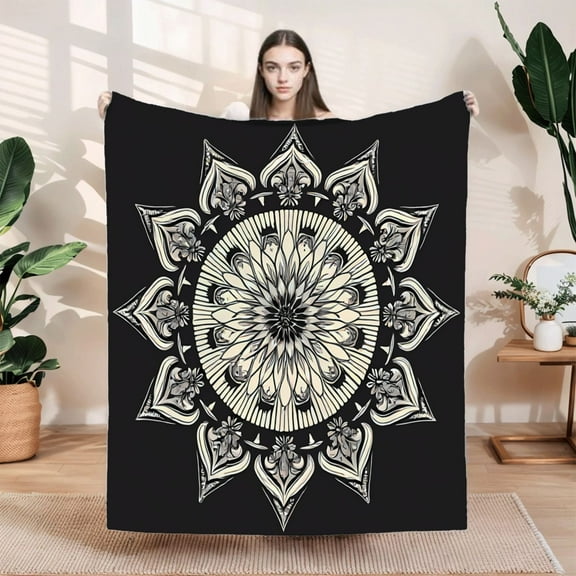 Durable Soft & Warm Flannel Blanket - Cozy Cartoon Pattern Design for ...