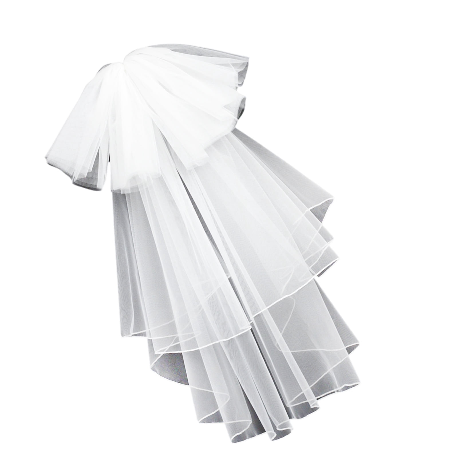 Elegant Mantilla Bridal Veil Double Layer Veil Balletcore Headpieces ...