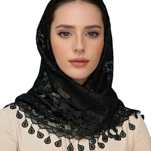 Elegant Mantilla Veils Mass Shawl for Formal Occasion Spanish Lace ...