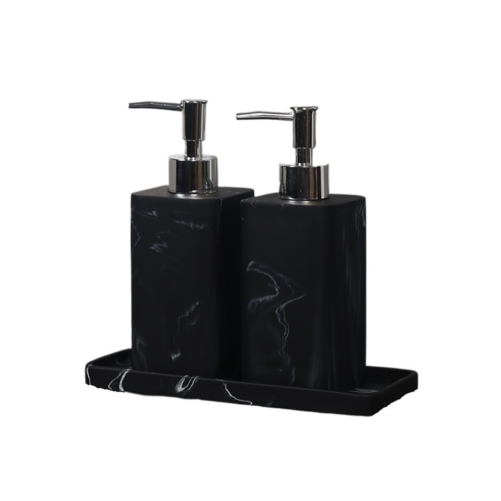 Elegant Marble Texture Soap Dispenser Set 2 Resin Soap Dispenser and 1 ...