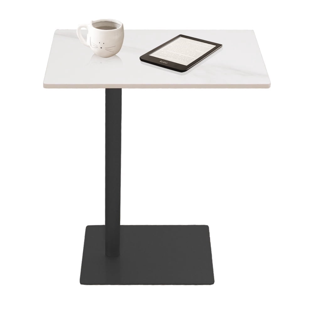 Cre Cra Elegant Marble Top Side Table with Metal Base Modern and ...