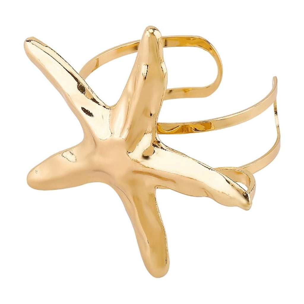 Elegant Marine Adjustable Bangle Showcasing Marine Starfish And Conch ...