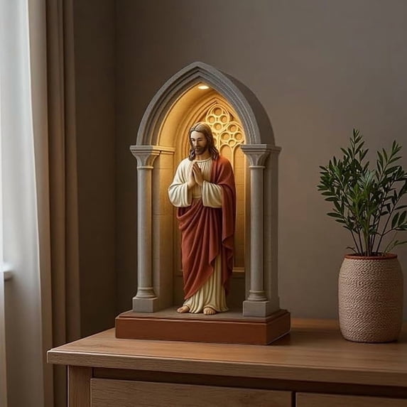 Elegant Mary LED Devotional Table Lamp Night Light for Home Decor ...