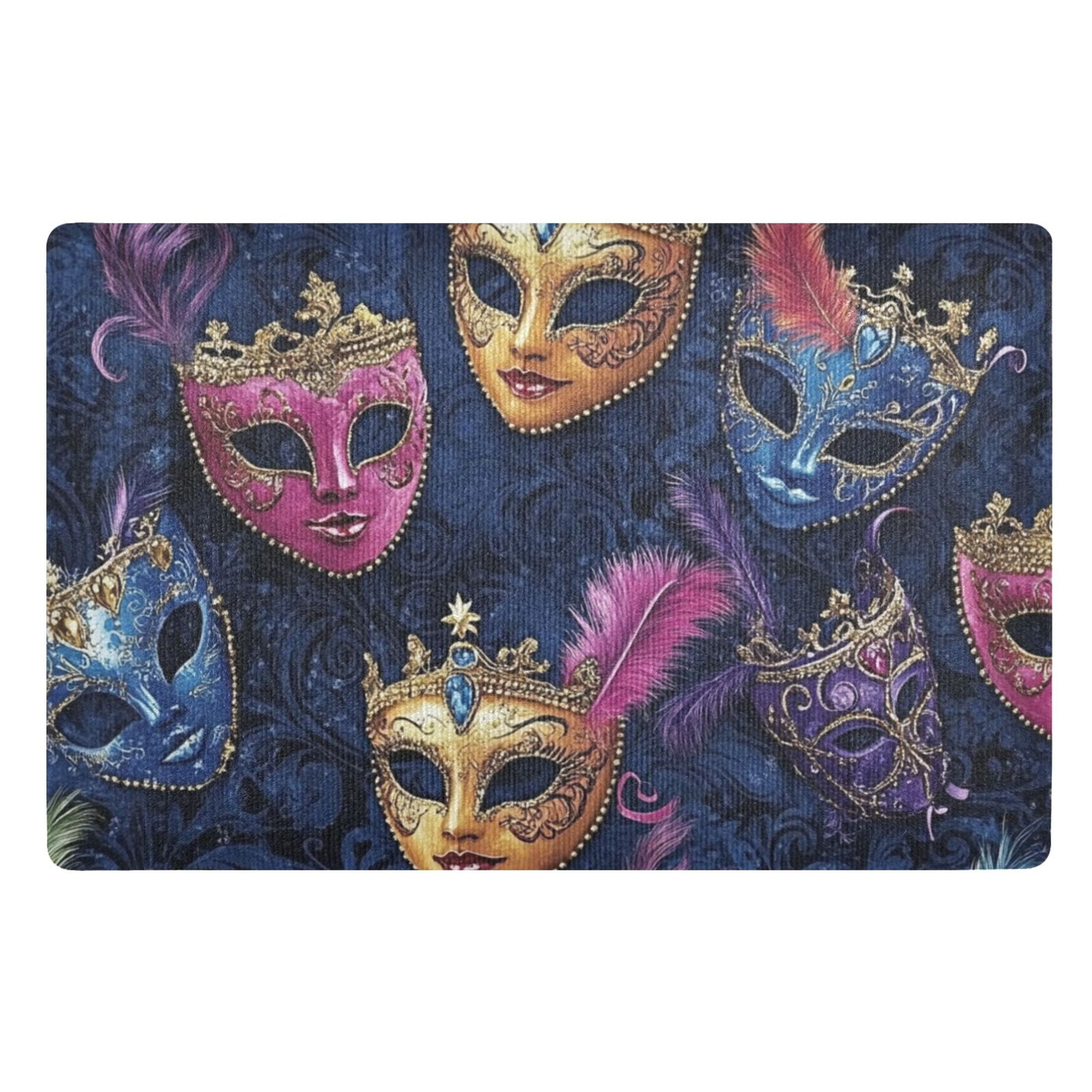 Elegant Mask Design Floor Door Mat Outdoor Indoor for Home Entrance ...