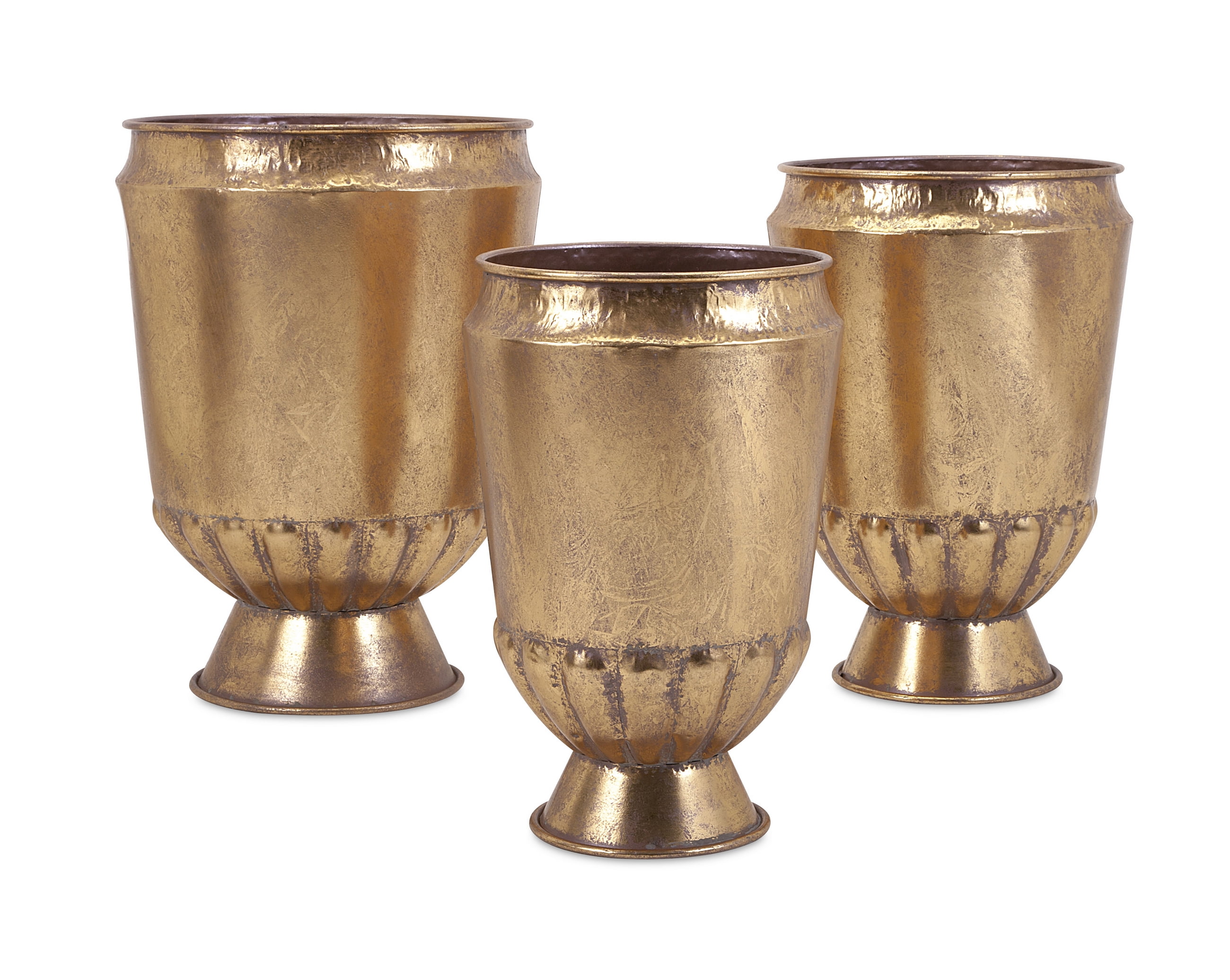 Elegant Mayfair Metal Pots - Set of 3 - Walmart.com
