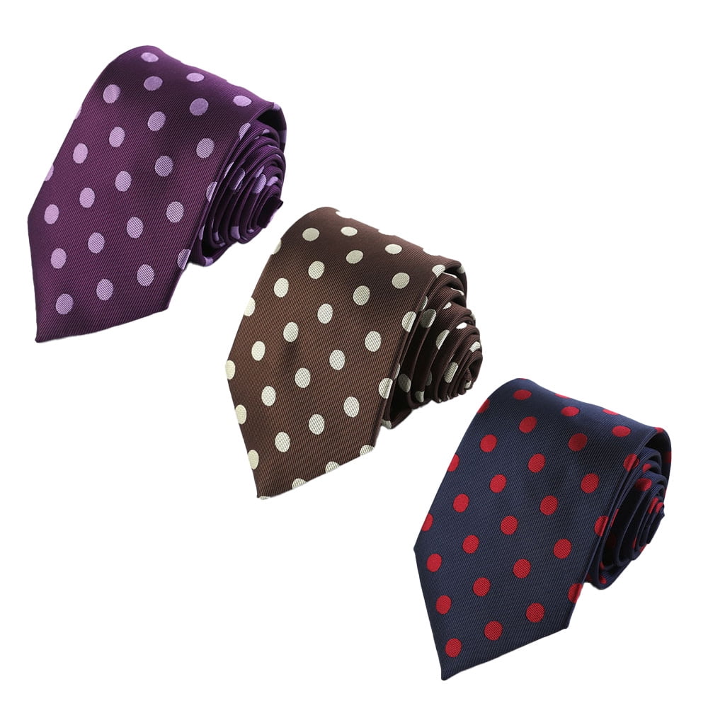 Elegant Men's Classic Tie Collection - 3 Pack Silk Polyester Neckties ...