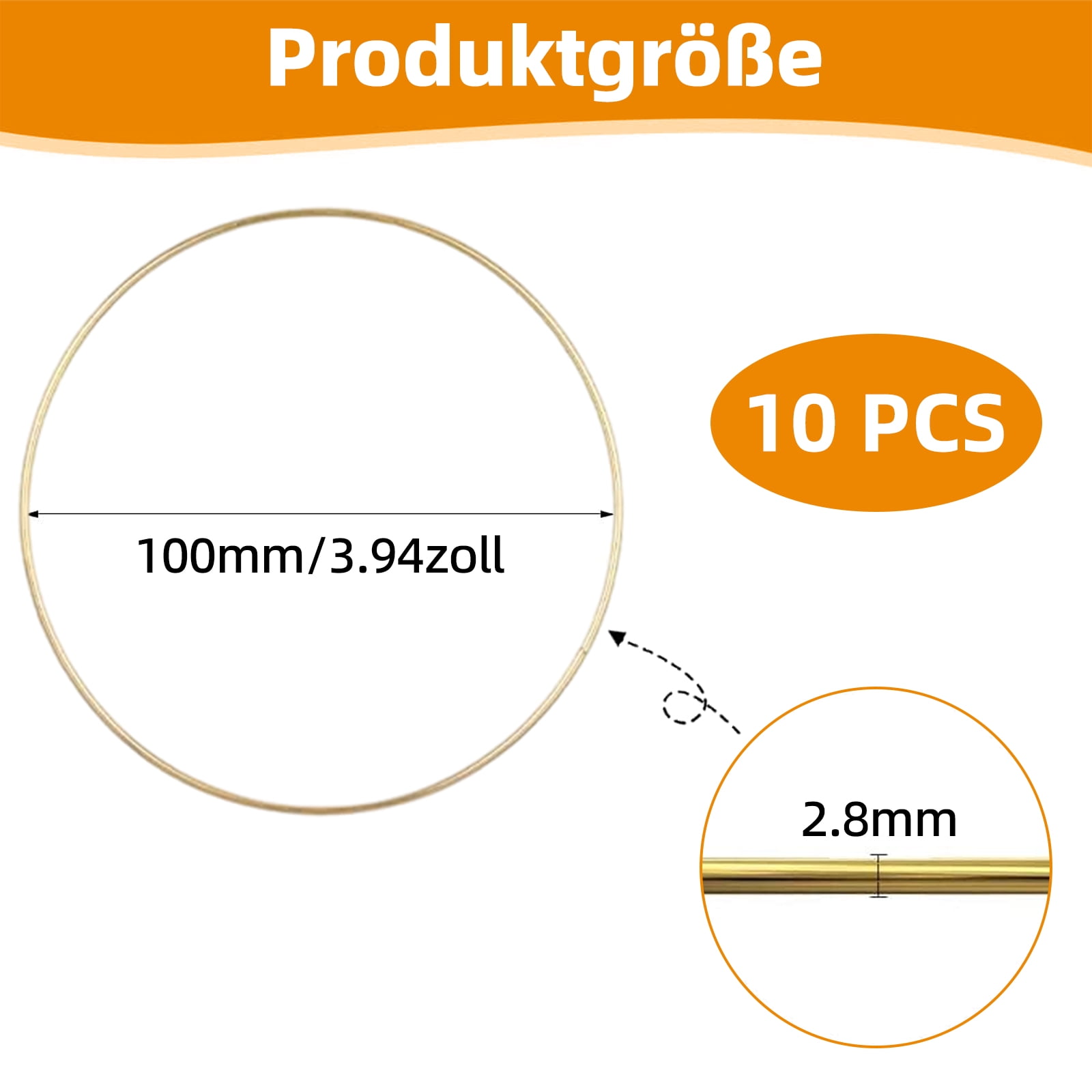 Elegant Metal Floral Hoop For Crafting, Creative Macrame Hoop Wreath ...