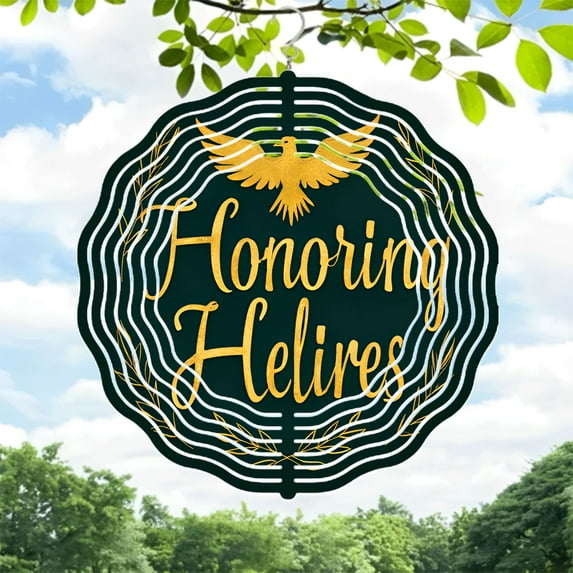 Elegant Metal Hanging Wind Spinner Concentric Wave Pattern Perfect for ...