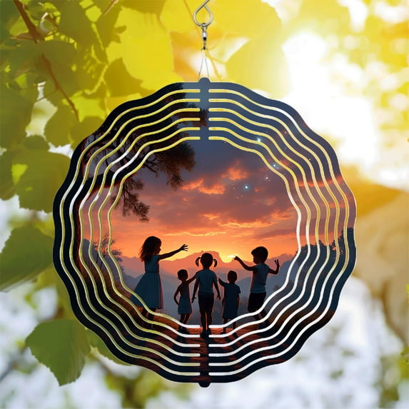 Elegant Metal Hanging Wind Spinners & Chimes - Artistic Concentric ...