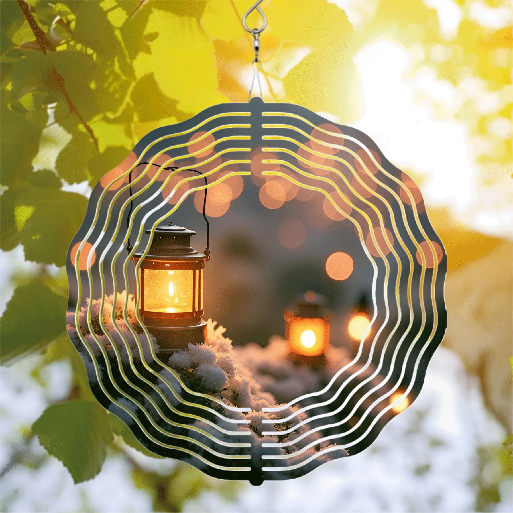 Elegant Metal Hanging Wind Spinners & Chimes - Beautiful Concentric ...