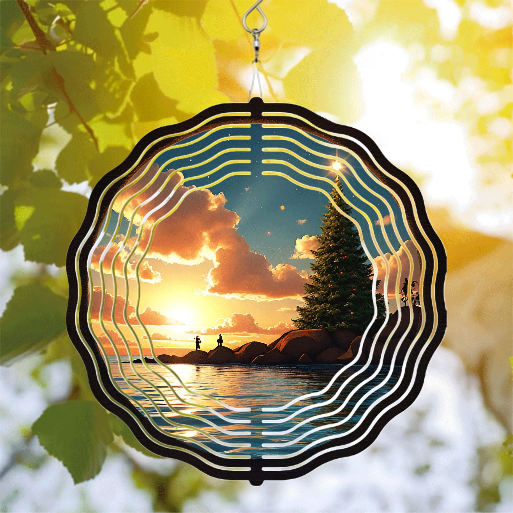 Elegant Metal Hanging Wind Spinners & Chimes - Beautiful Nature ...