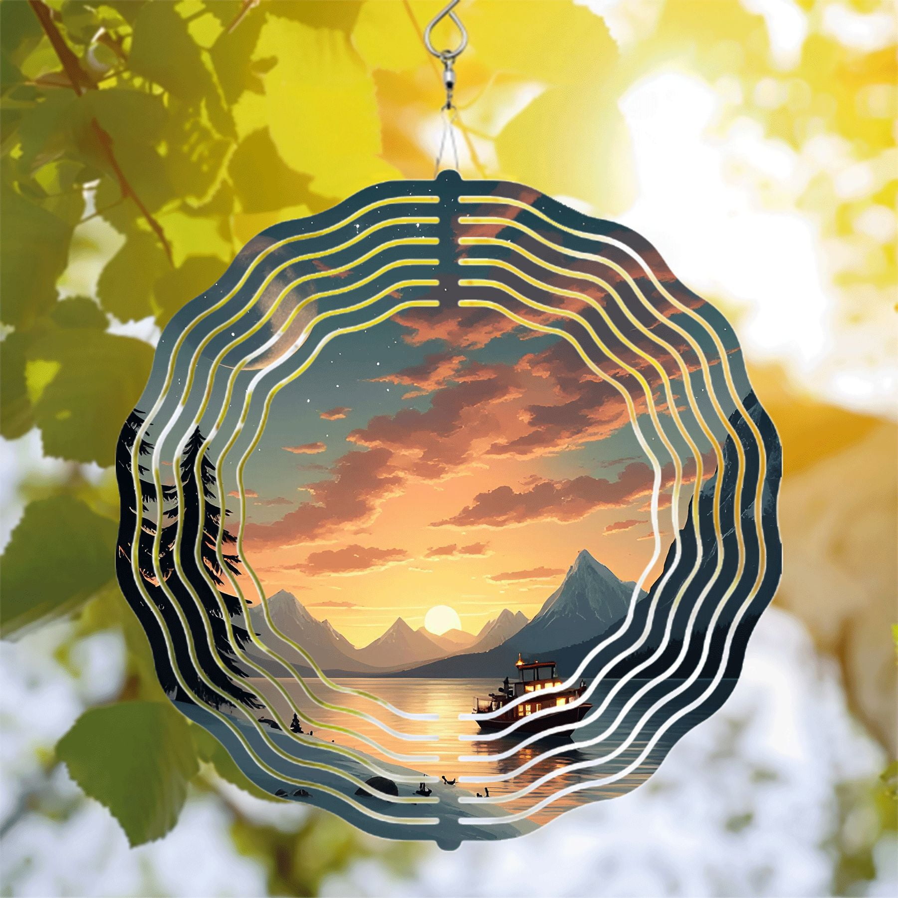 Elegant Metal Hanging Wind Spinners & Chimes - Beautiful Nature ...