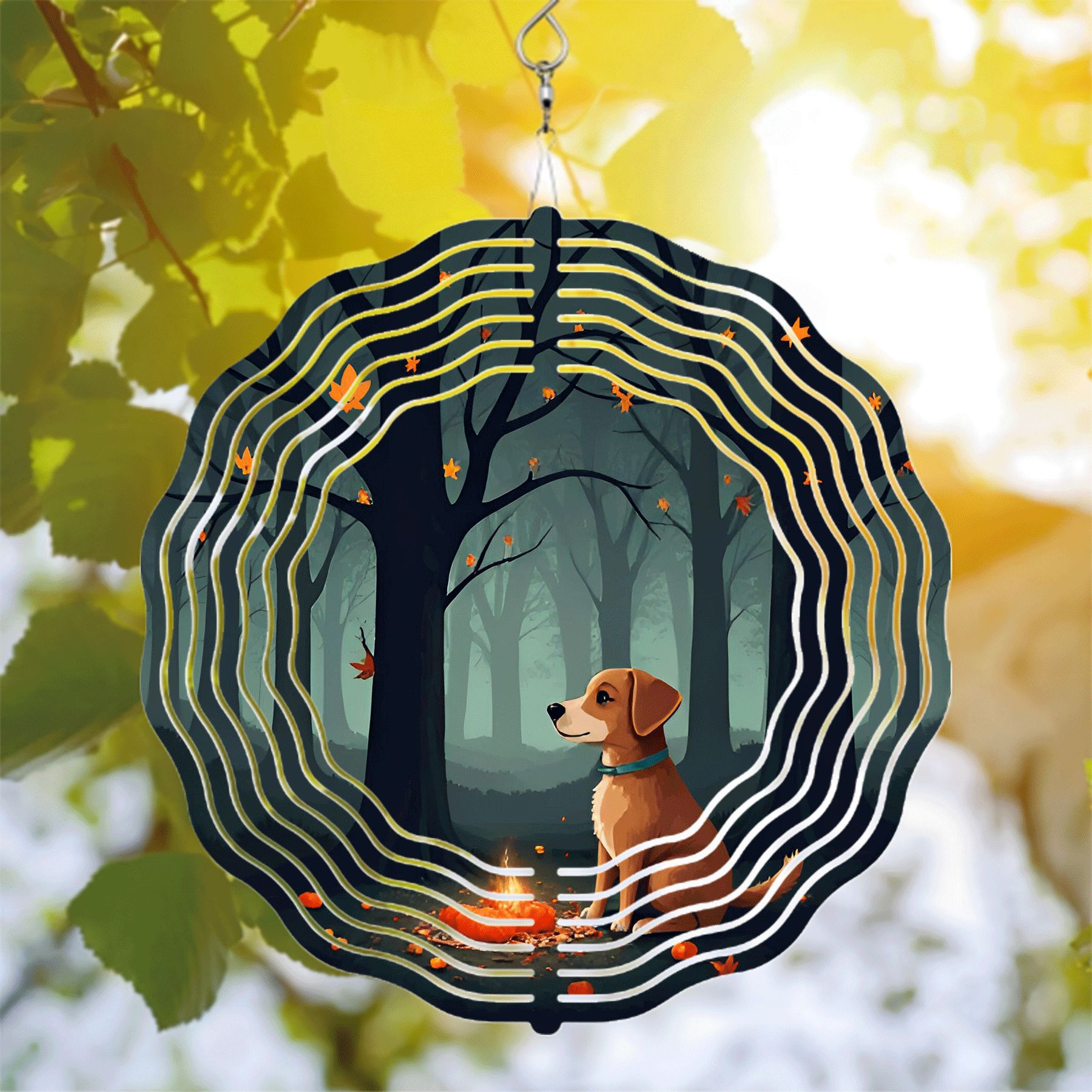 Elegant Metal Hanging Wind Spinners & Chimes - Beautiful Nature ...