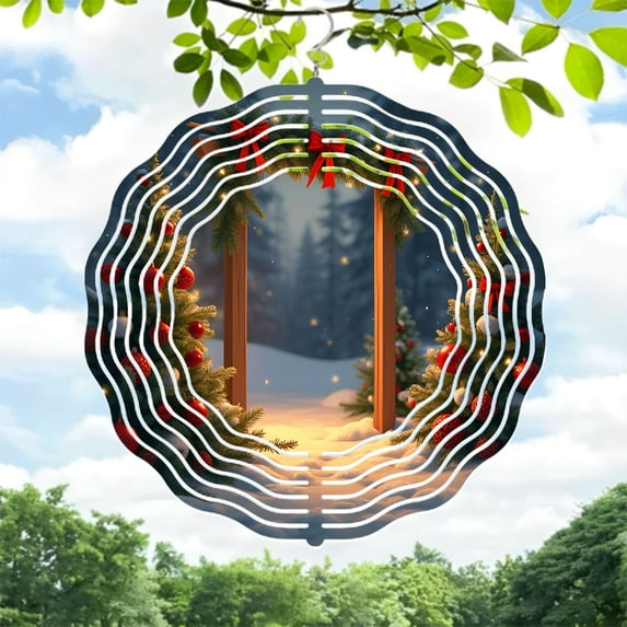 Elegant Metal Hanging Wind Spinners & Chimes - Festive Holiday Design ...