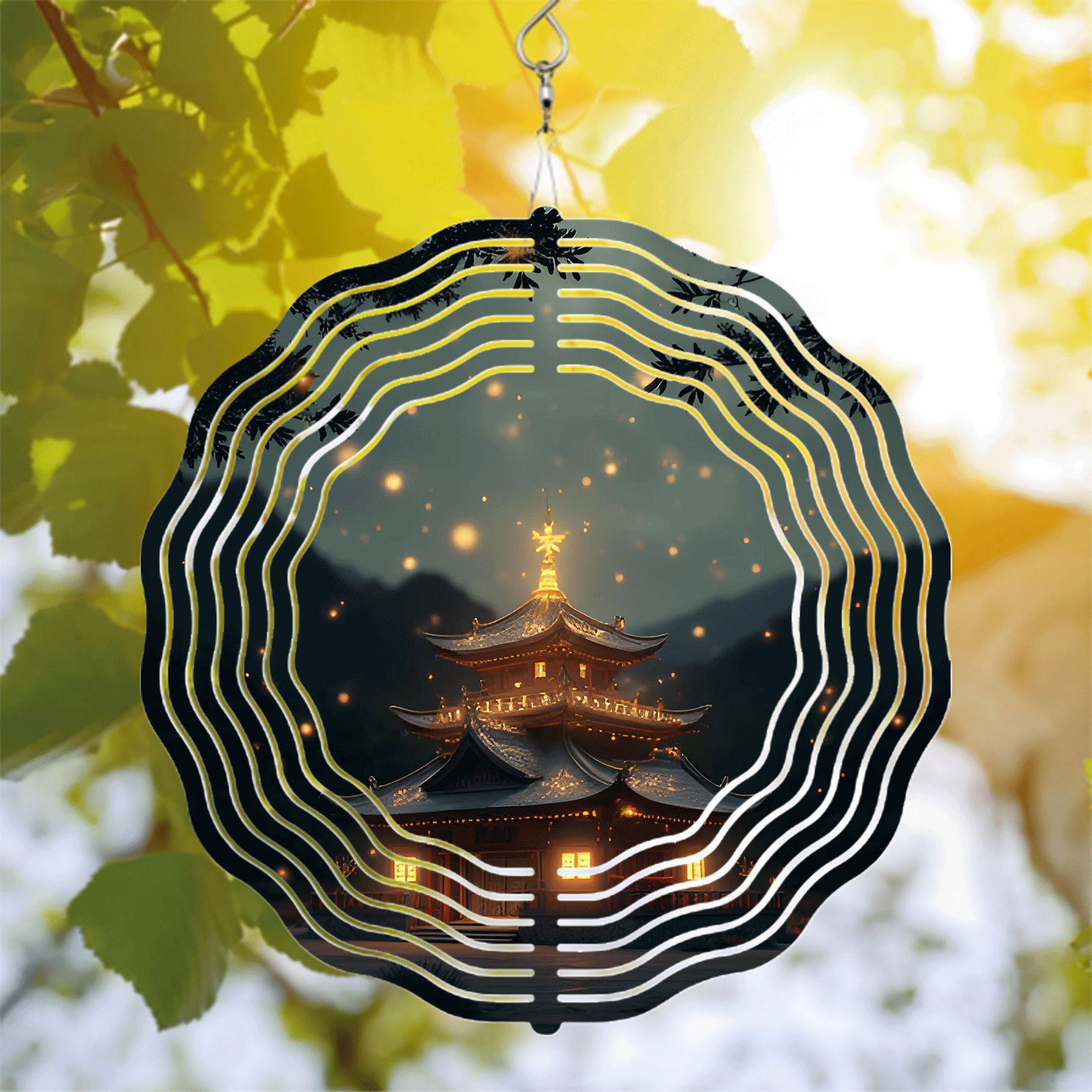 Elegant Metal Hanging Wind Spinners & Chimes - Modern Design with ...