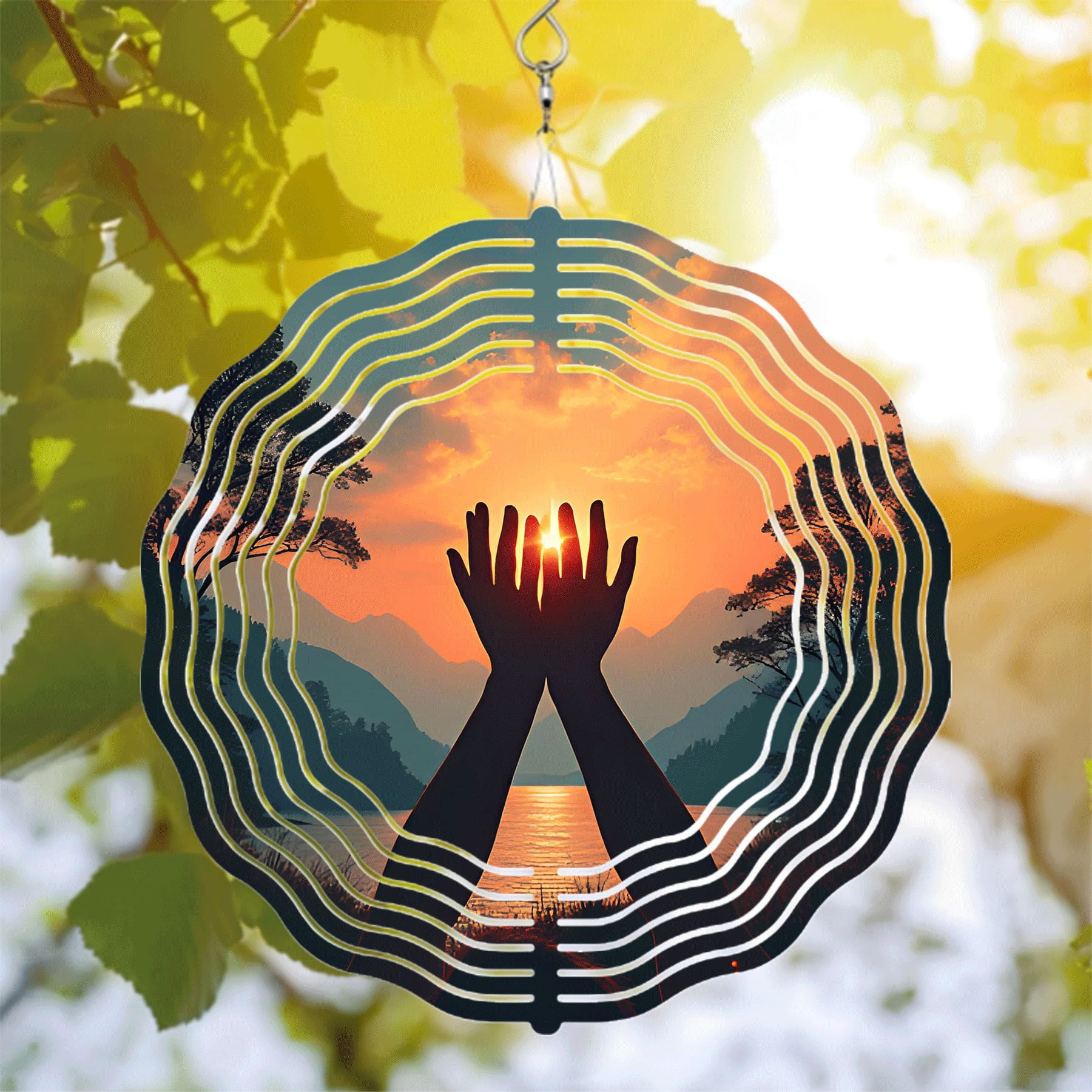 Elegant Metal Hanging Wind Spinners & Chimes - Nature-Inspired Design ...