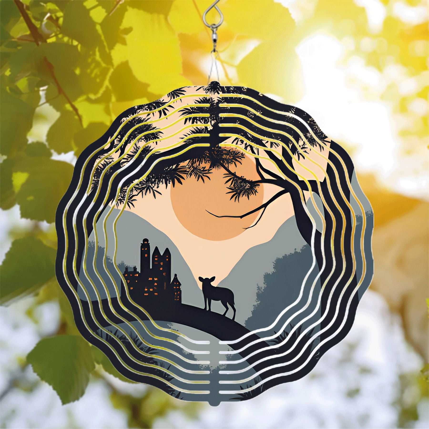 Elegant Metal Hanging Wind Spinners & Chimes - Nature-Inspired Design ...