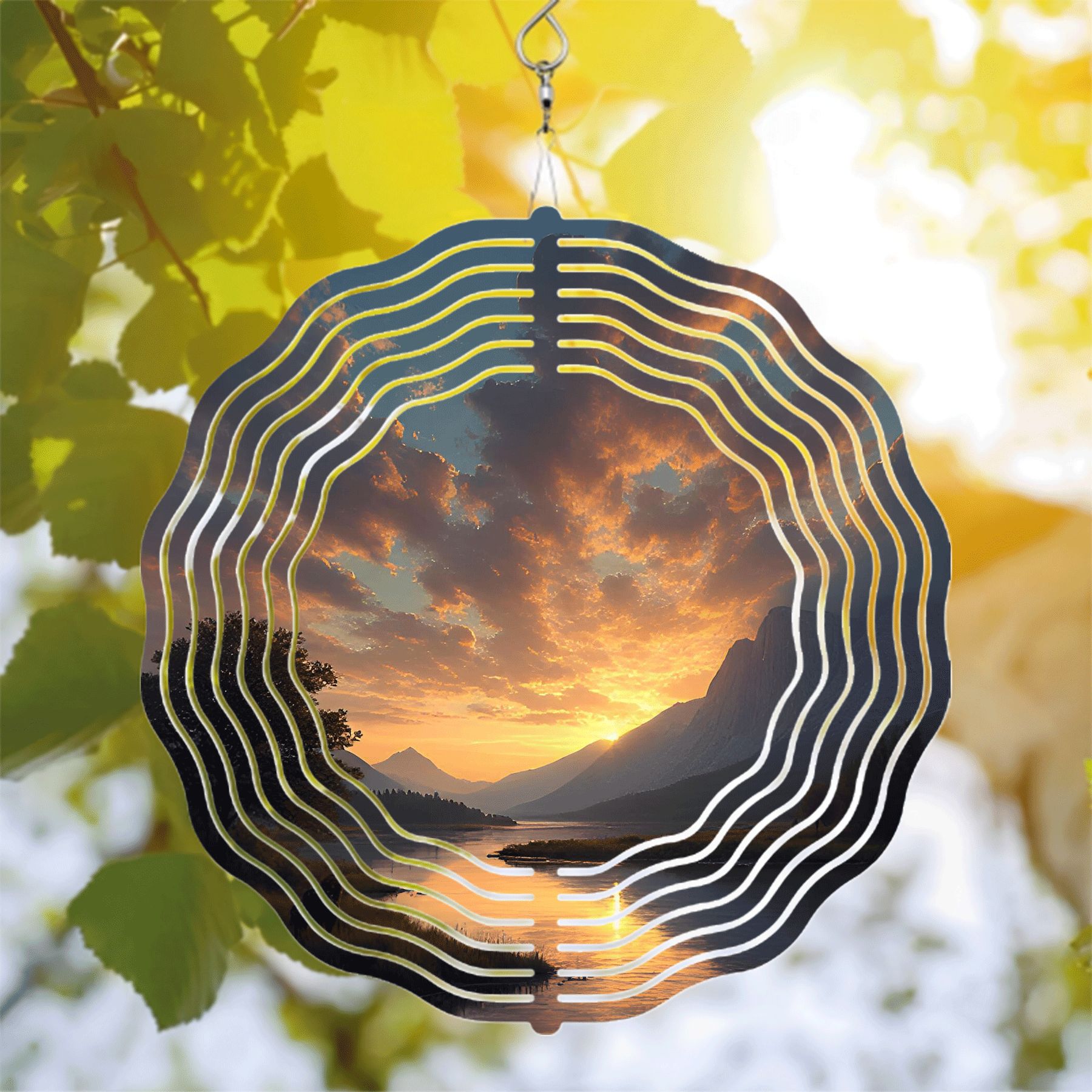 Elegant Metal Hanging Wind Spinners & Chimes - Stunning Nature-Inspired ...