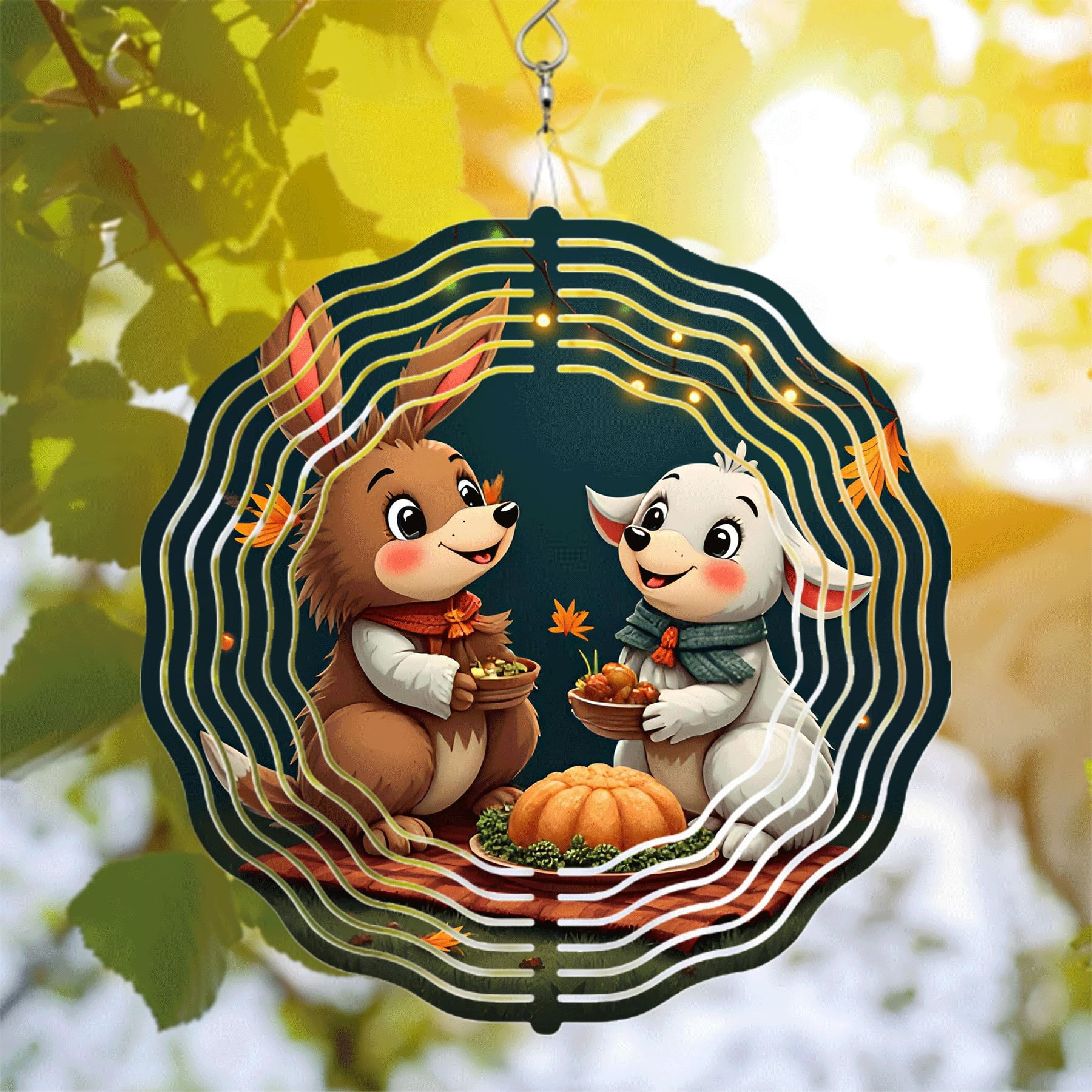 Elegant Metal Hanging Wind Spinners & Chimes - Whimsical Garden Decor ...