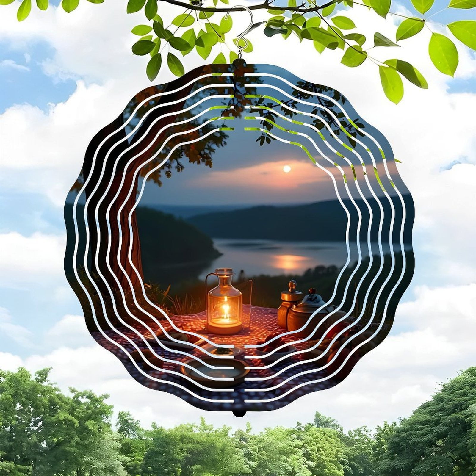 Elegant Metal Hanging Wind Spinners & Chimes for Yard & Garden ...