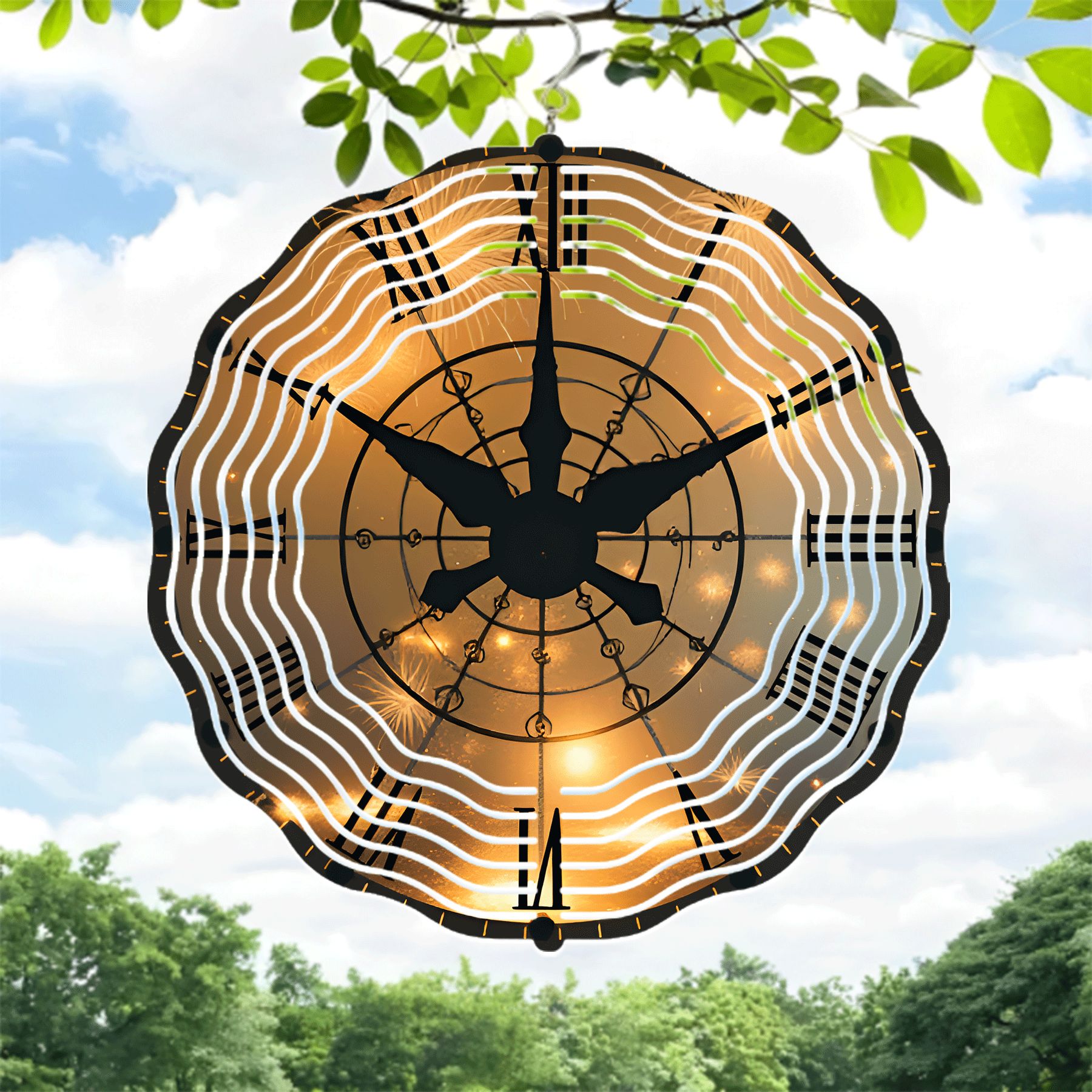 Elegant Metal Hanging Wind Spinners & Chimes for Yard & Garden ...
