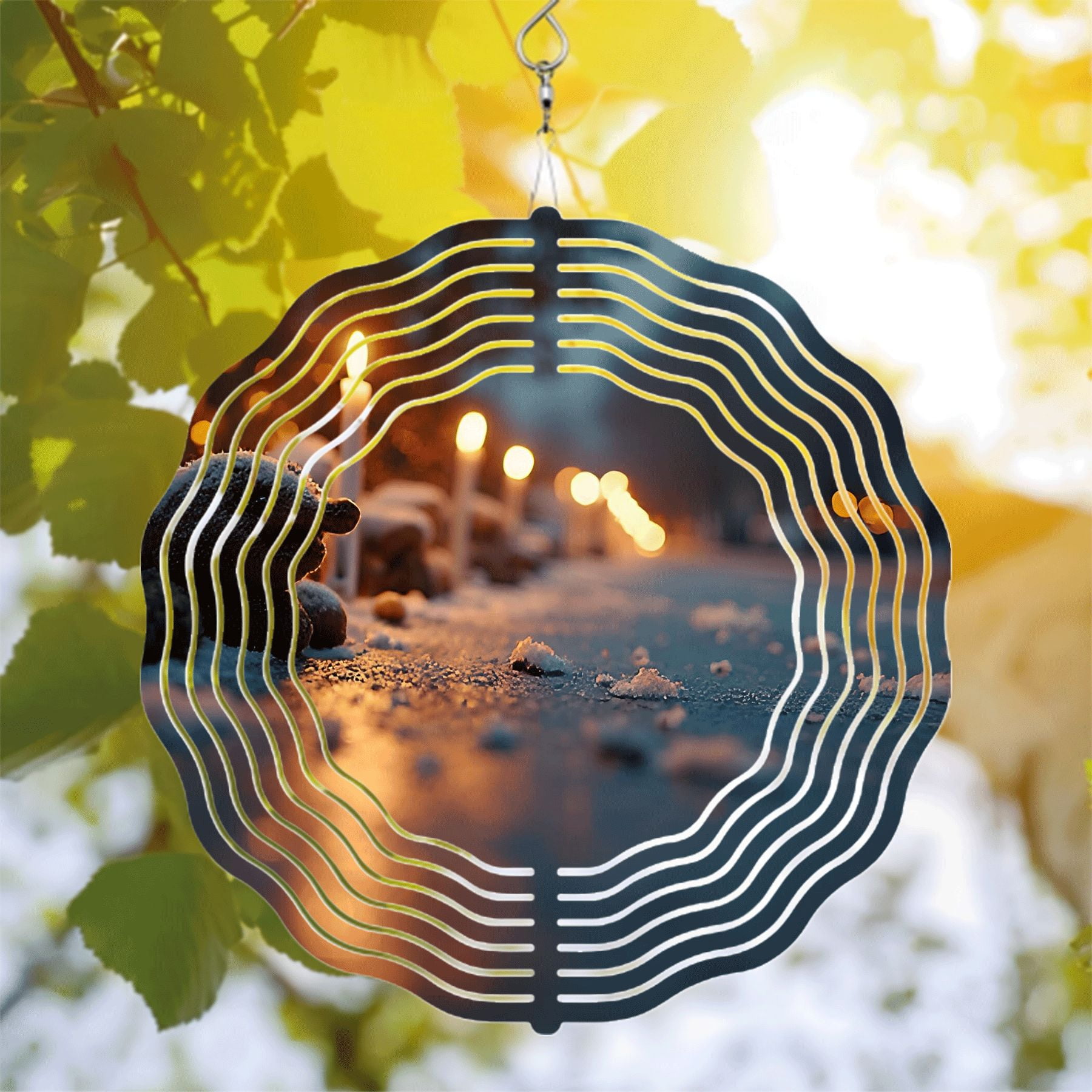 Elegant Metal Hanging Wind Spinners & Chimes for Yard & Garden ...