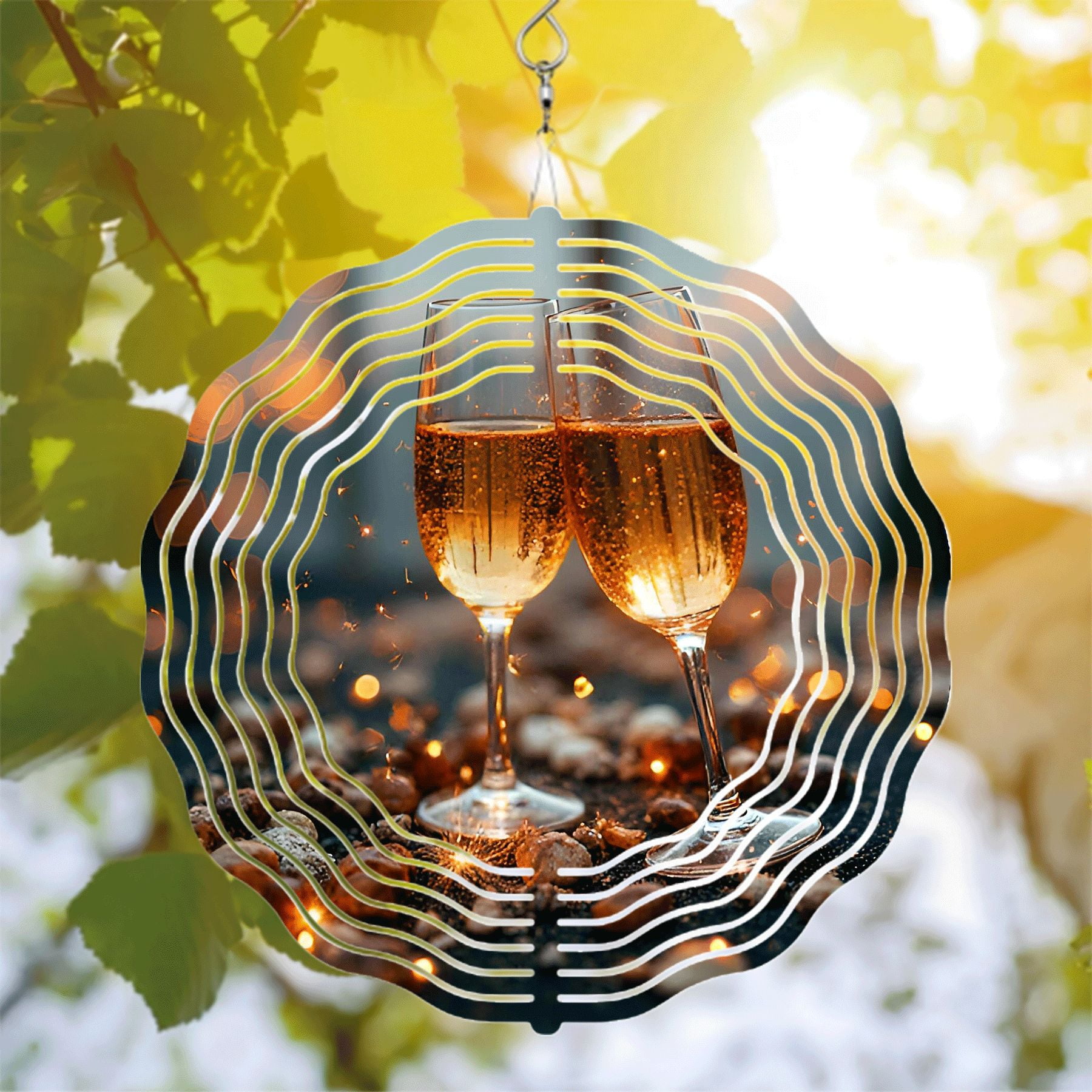 Elegant Metal Hanging Wind Spinners & Chimes for Yard & Garden - Unique ...