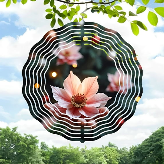 Elegant Metal Hanging Wind Spinners with Intricate Concentric Patterns ...