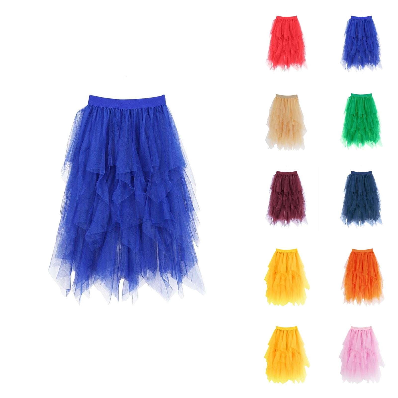 Elegant Midi High Waist Flowy Layered Skirt For A Line Versatile Daily ...