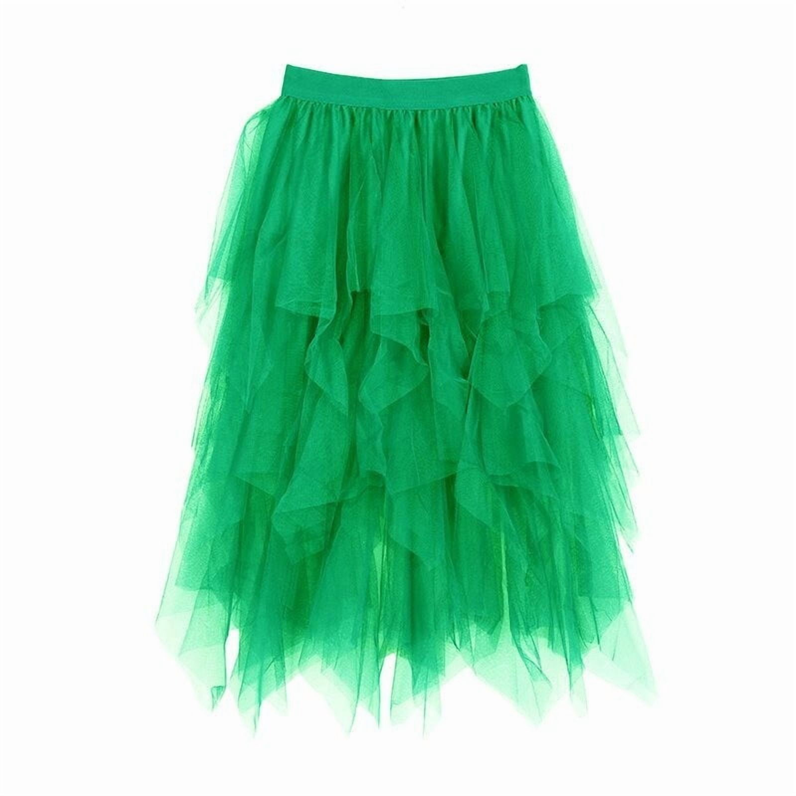 Elegant Midi Skirt with High Waist and Flowy Layered Chiffon Fabric for ...