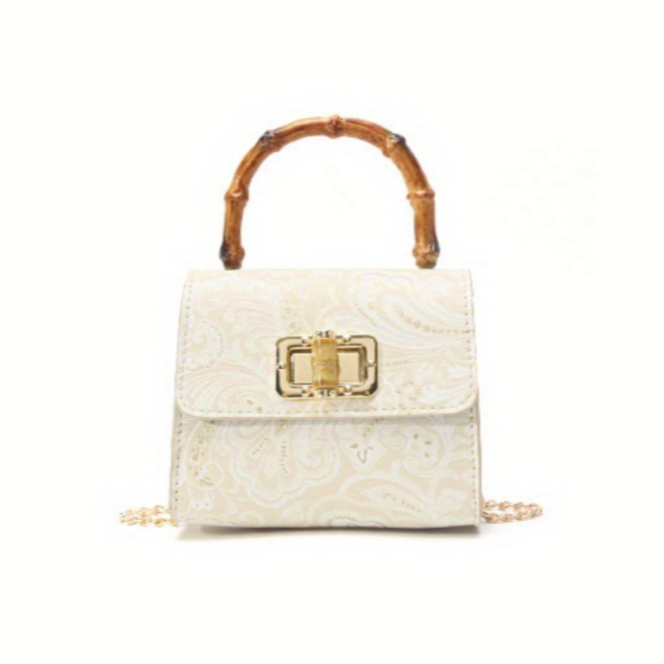 Elegant Mini Bamboo Handle Crossbody Bag for Women - Sophisticated ...