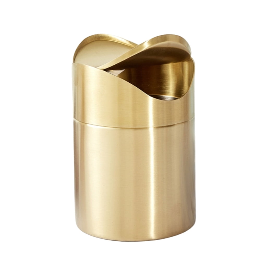 Elegant Mini Trash Can with Swing Lid 1.50L Capacity Perfect for Small ...