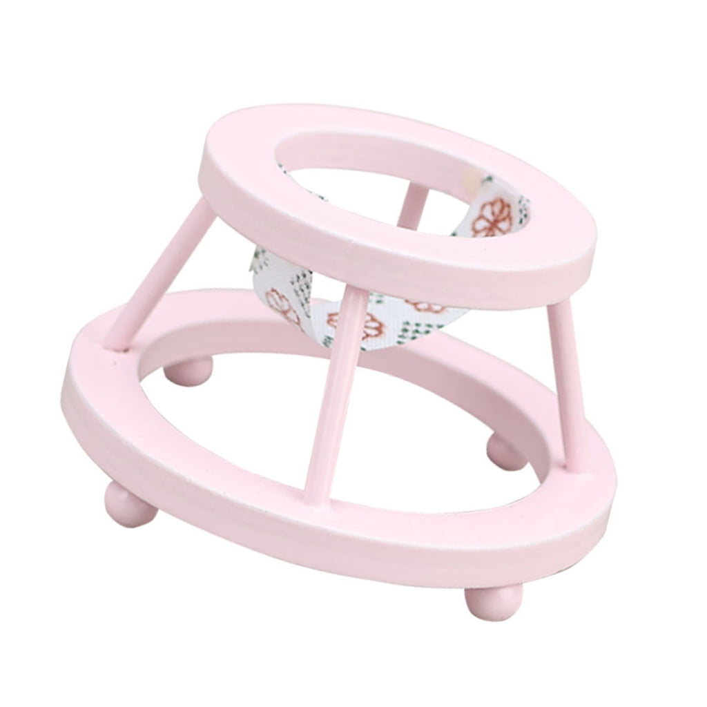 Elegant Miniature Baby Walker for Dollhouses 1:12 Wood Walker Realistic ...