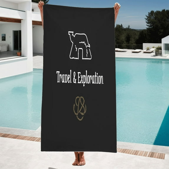 Elegant Minimalist Beach Towel with House Outline Design - Perfect for ...