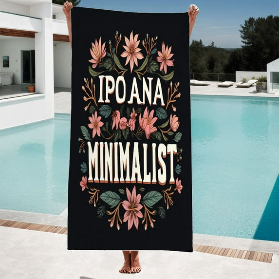 Elegant Minimalist Floral Design Bath Towel - Perfect for Beach Pool ...