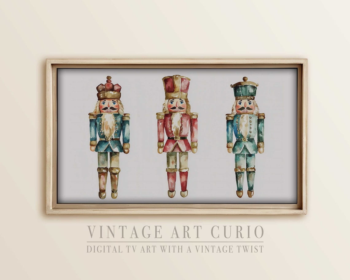 Elegant Minimalist Nutcracker Art - Neutral Christmas Decor #315 ...