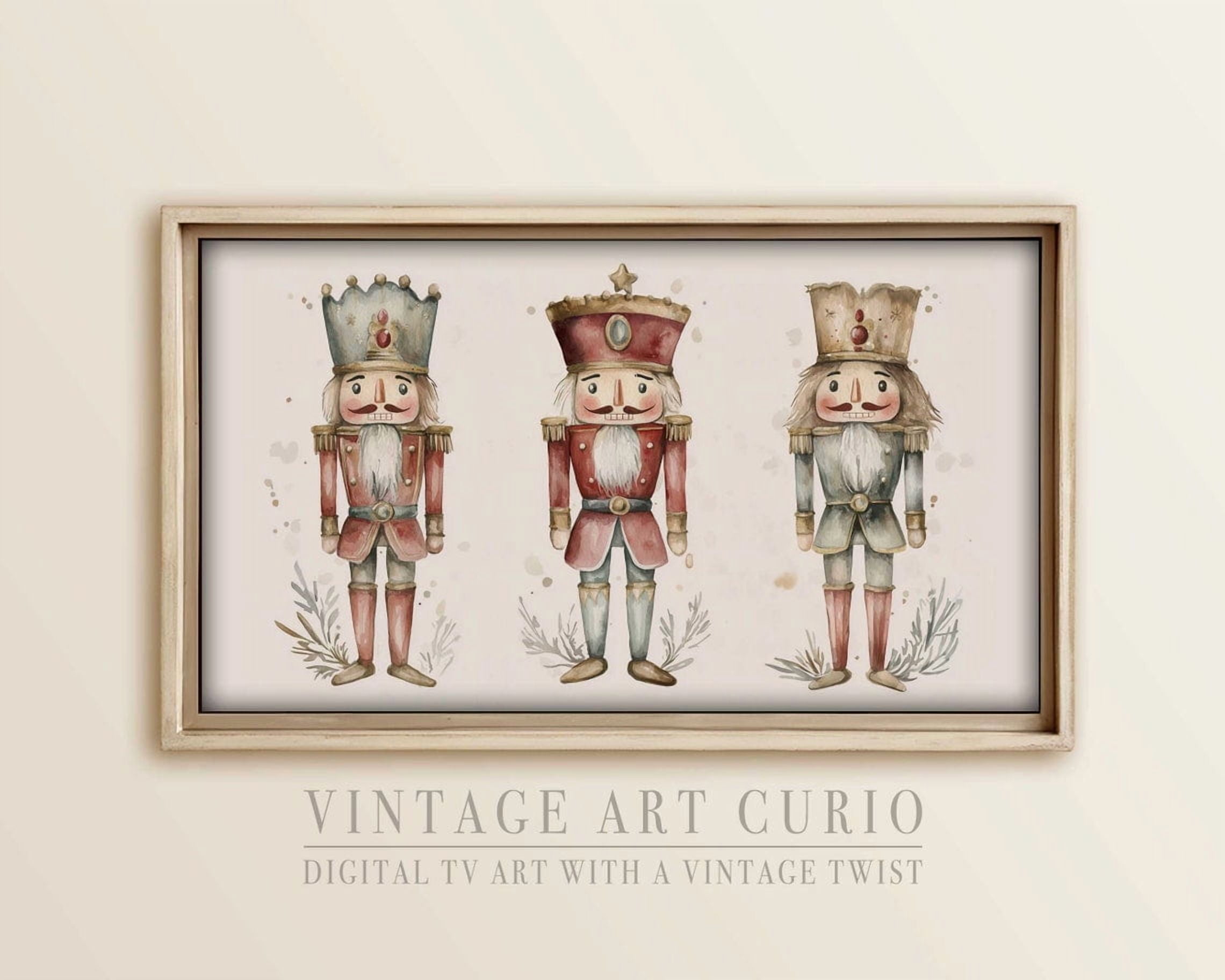 Elegant Minimalist Nutcracker Art - Neutral Christmas Decor #316 ...